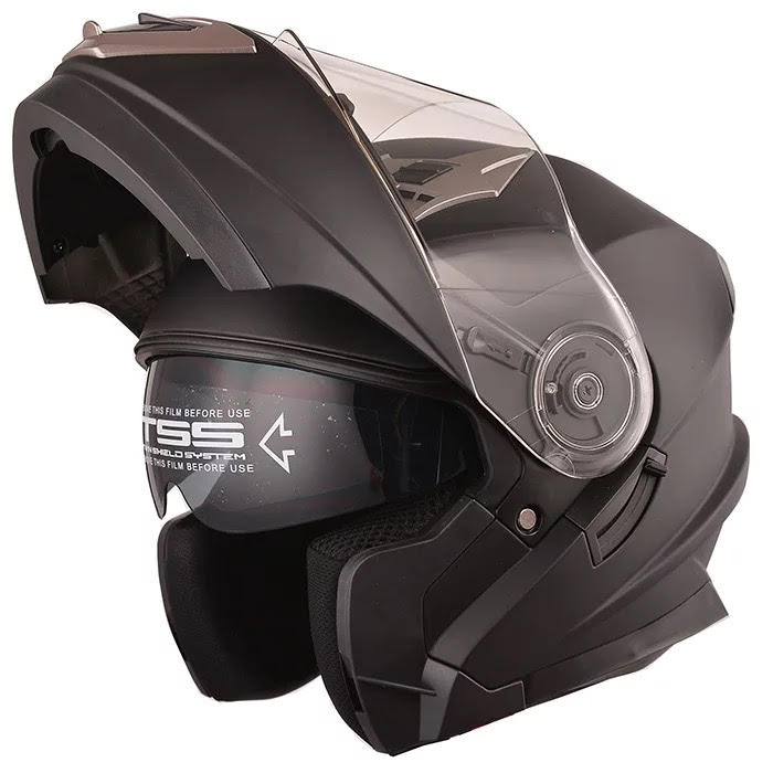 Modular Flip-Up Motorcycle Helmet- Black